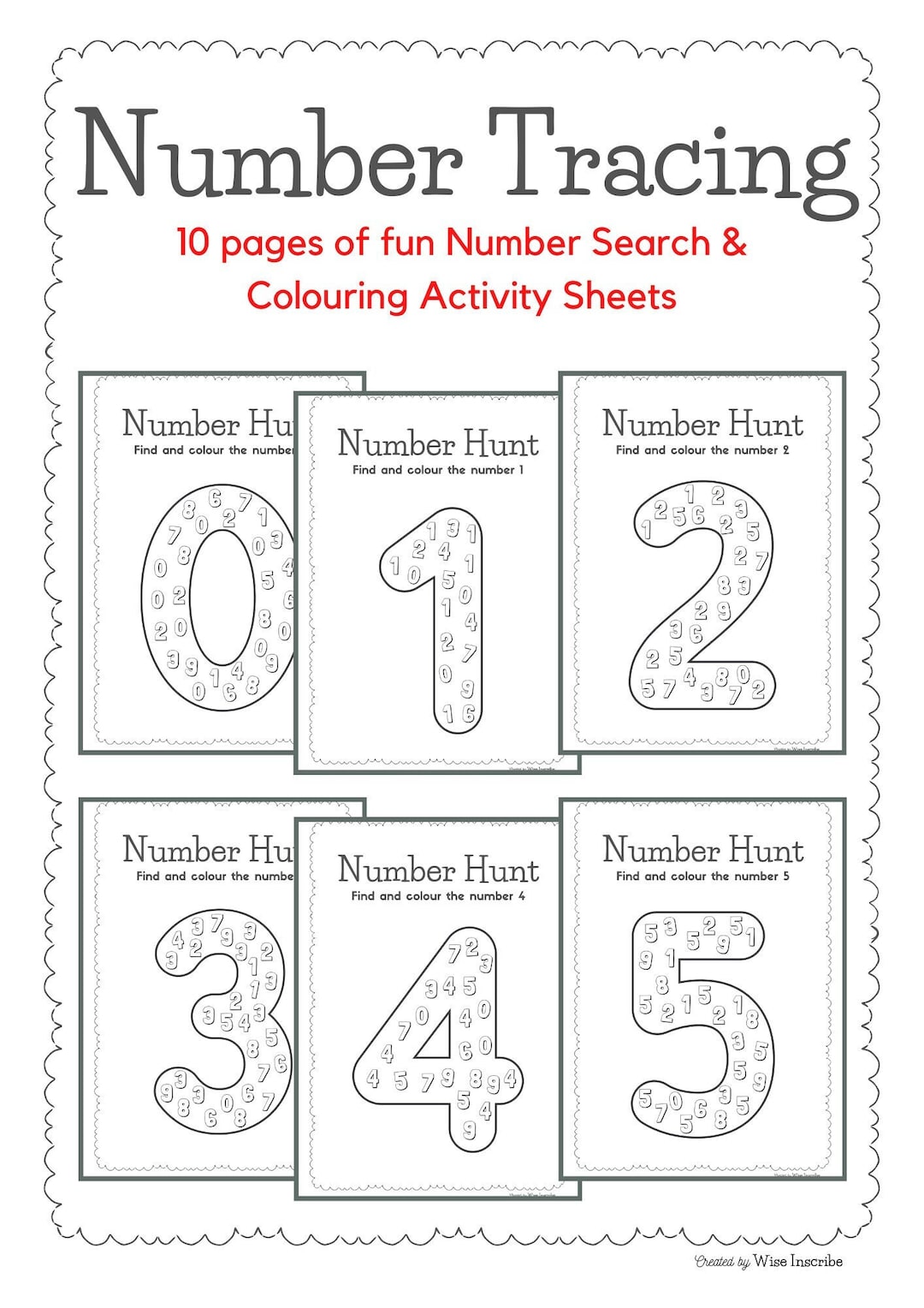 10 Number Hunt Printable Worksheets | Numeracy 123 Activity | Nursery ...