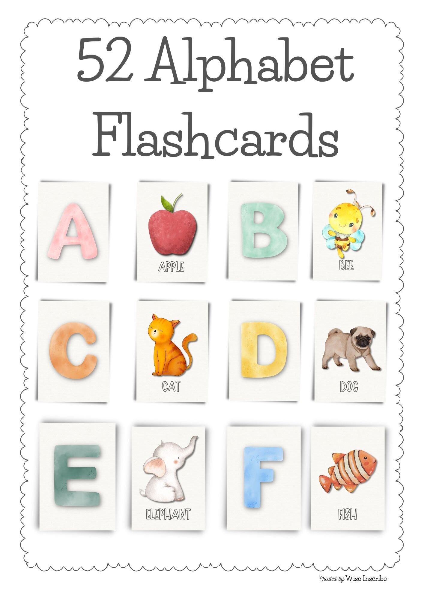 ABC Alphabets Flash Cards | A-Z Cards | Learn Abcs With Pictures ...