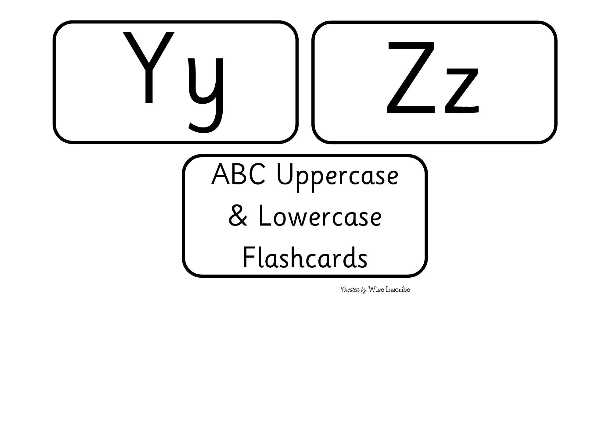 26 Upper and Lowercase ABC Printable Flashcards | Alphabets Flashcards ...