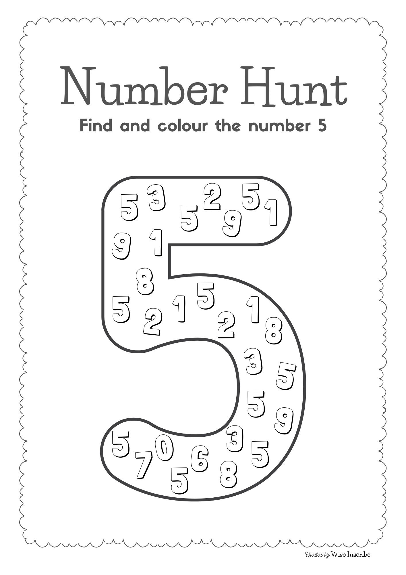 10 Number Hunt Printable Worksheets | Numeracy 123 Activity | Nursery ...