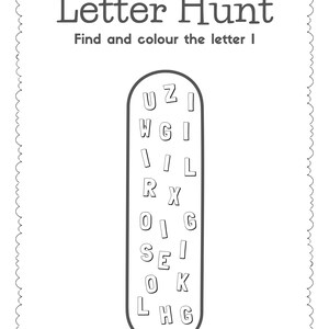 26 Letter Hunt Alphabet Worksheets | Printable ABC Colouring | Nursery ...