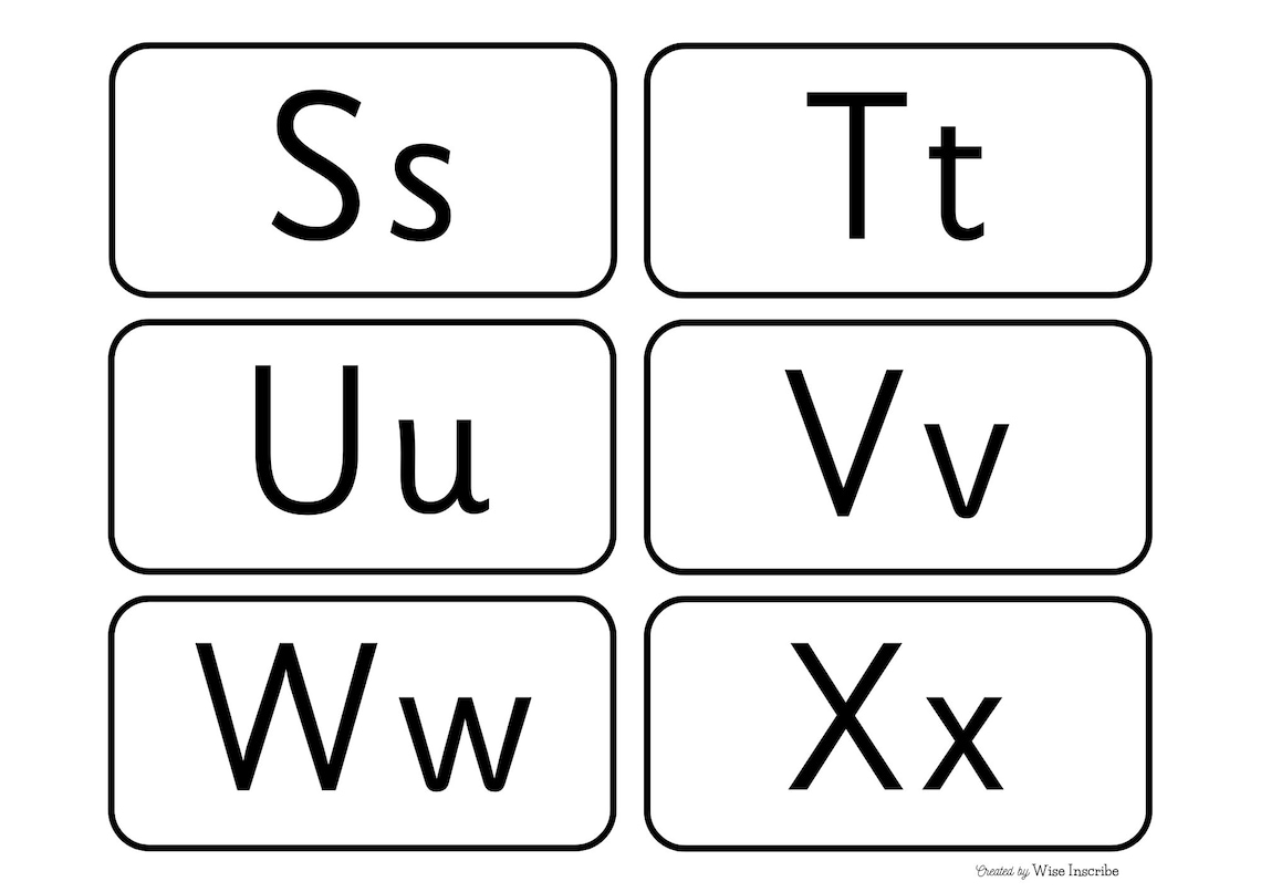 26 Upper and Lowercase ABC Printable Flashcards | Alphabets Flashcards ...