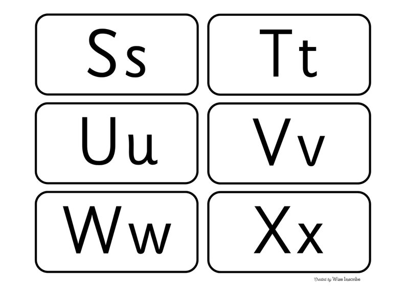 26 Upper and Lowercase ABC Printable Flashcards Alphabets Flashcards ...