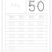 Numbers Tracing Worksheets 21-50: EYFS Preschool Printable - Etsy