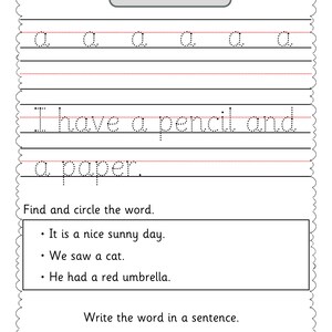 High Frequency Words Practice Worksheets | EYFS Handwriting (printable ...