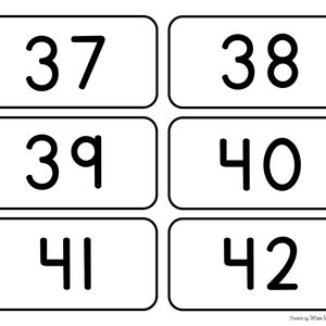 Printable Number Flashcards 1-100: Preschool Learning (digital Download ...