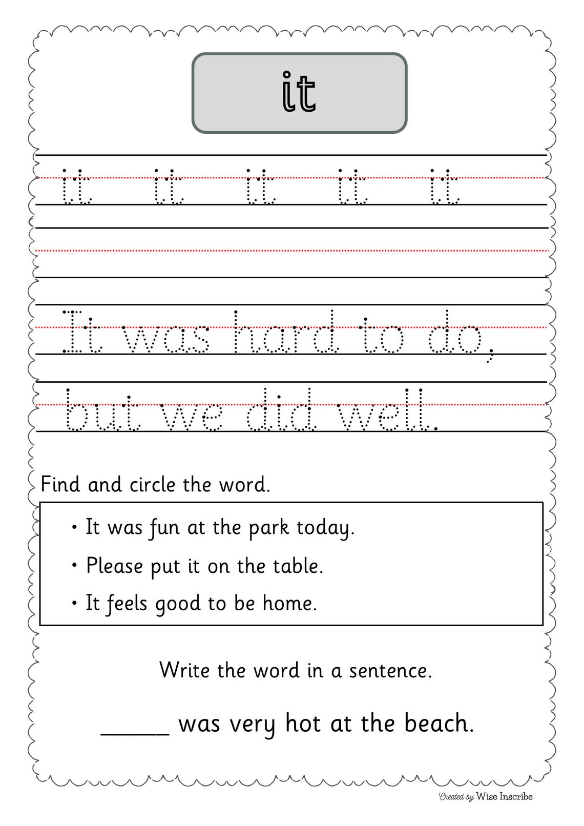 High Frequency Words Practice Worksheets | EYFS Handwriting (printable ...