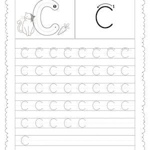 Alphabet Tracing Worksheets | Uppercase ABC Practice (printable) - Etsy