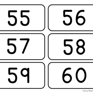Printable Number Flashcards 1-100: Preschool Learning (digital Download ...