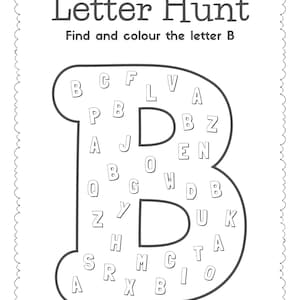 26 Letter Hunt Alphabet Worksheets | Printable ABC Colouring | Nursery ...
