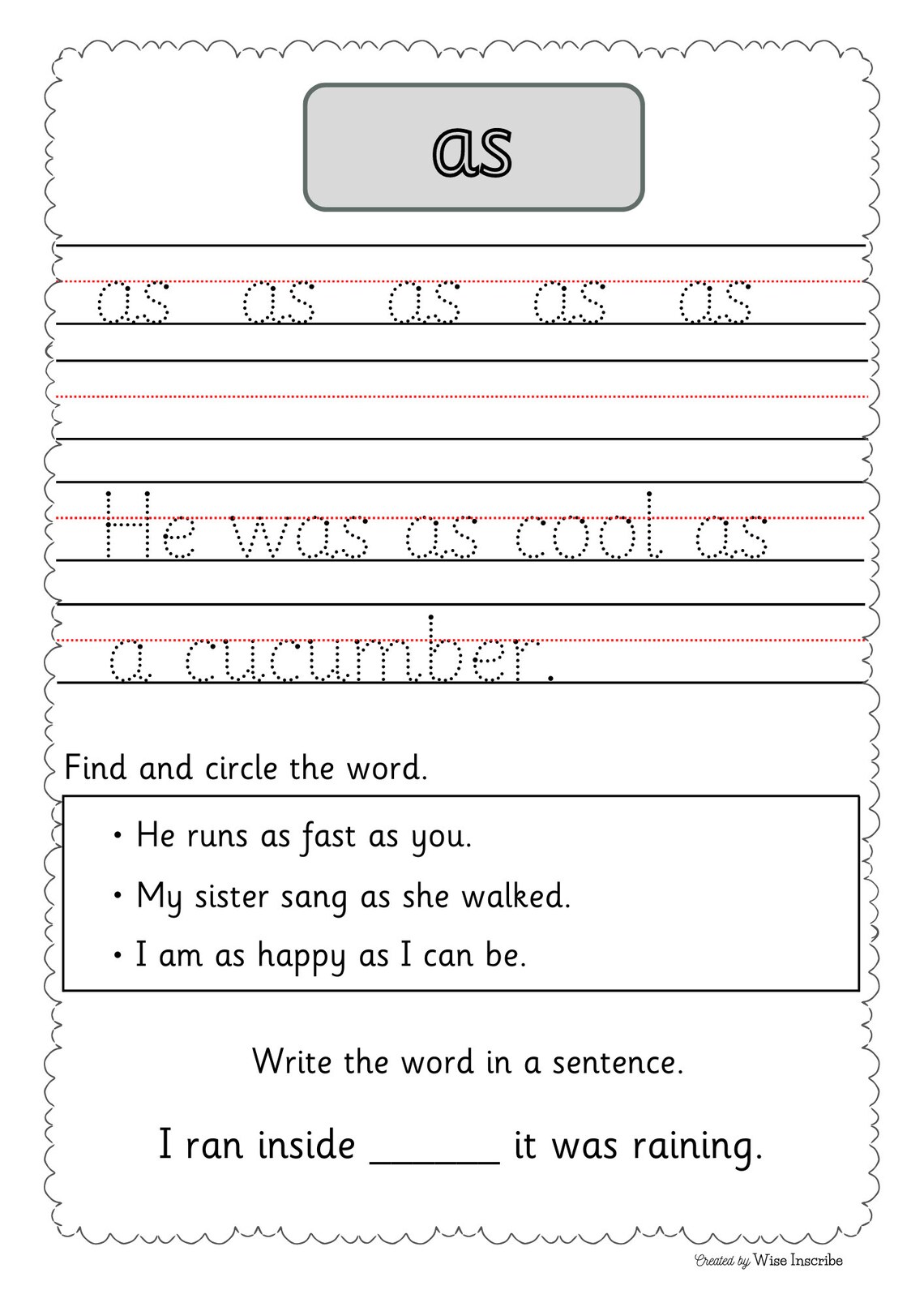 High Frequency Words Practice Worksheets | EYFS Handwriting (printable ...