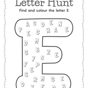 26 Letter Hunt Alphabet Worksheets | Printable ABC Colouring | Nursery ...