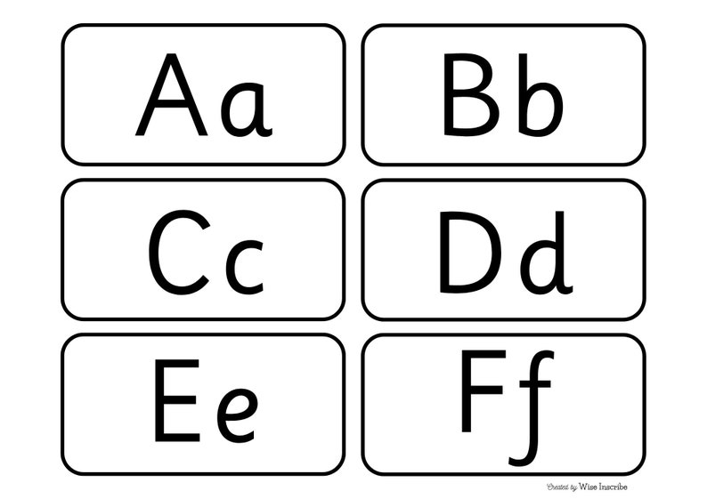 26 Upper and Lowercase ABC Printable Flashcards | Alphabets Flashcards ...