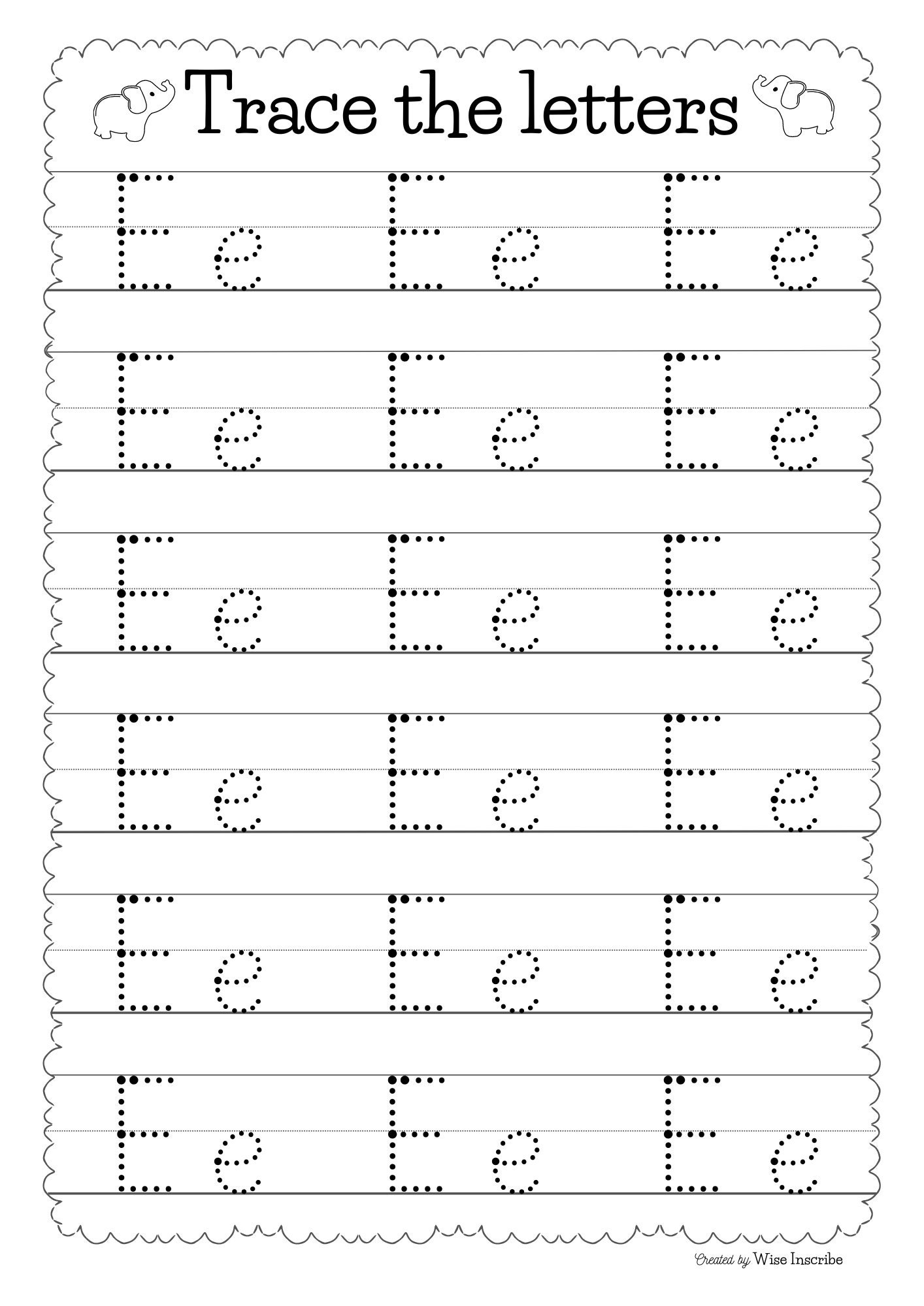 26 Trace the Alphabet Worksheets Printable Letters Tracing Nursery EYFS ...