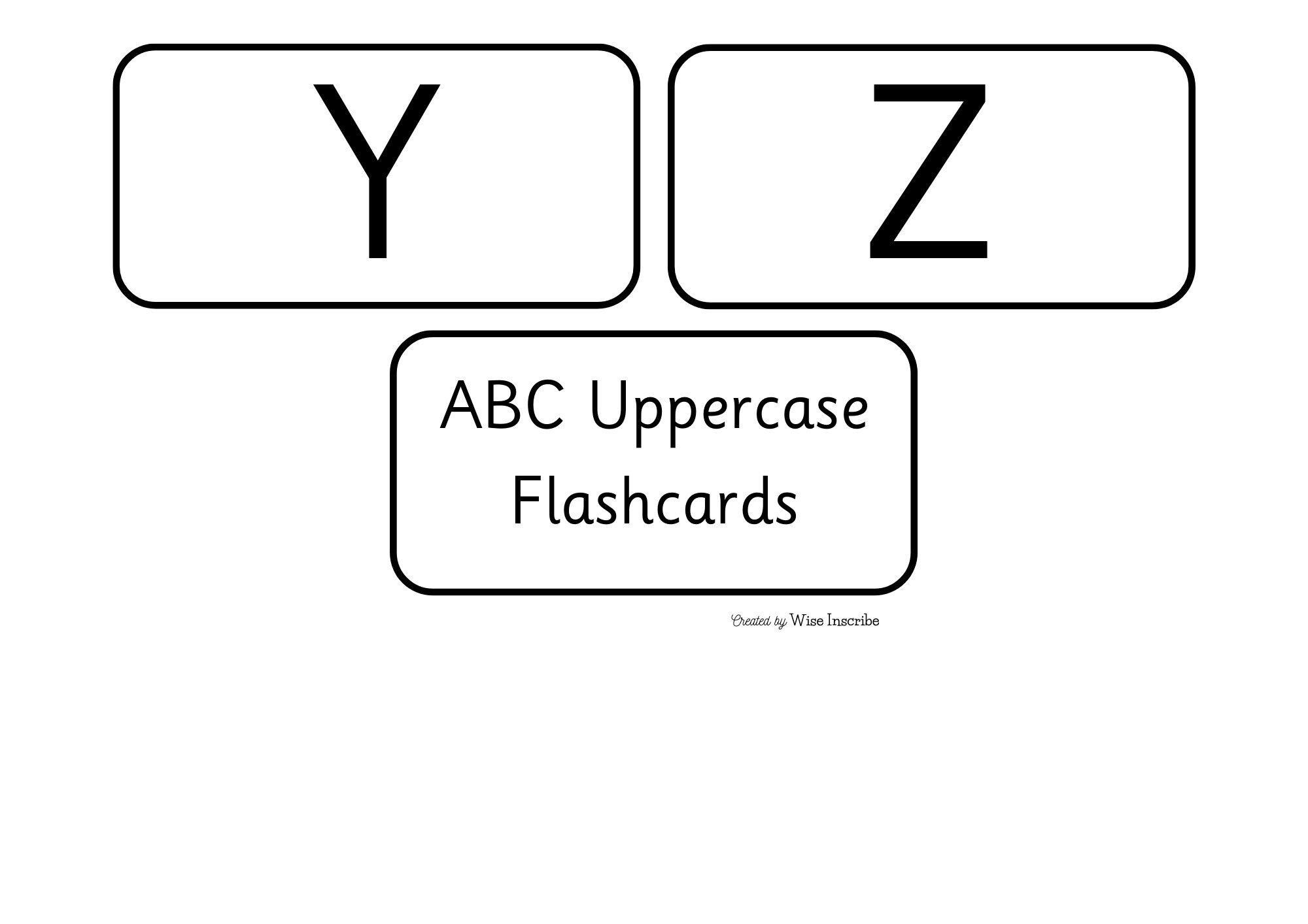 26 Uppercase ABC Flashcards Alphabets Flashcards Preschool Learning ...