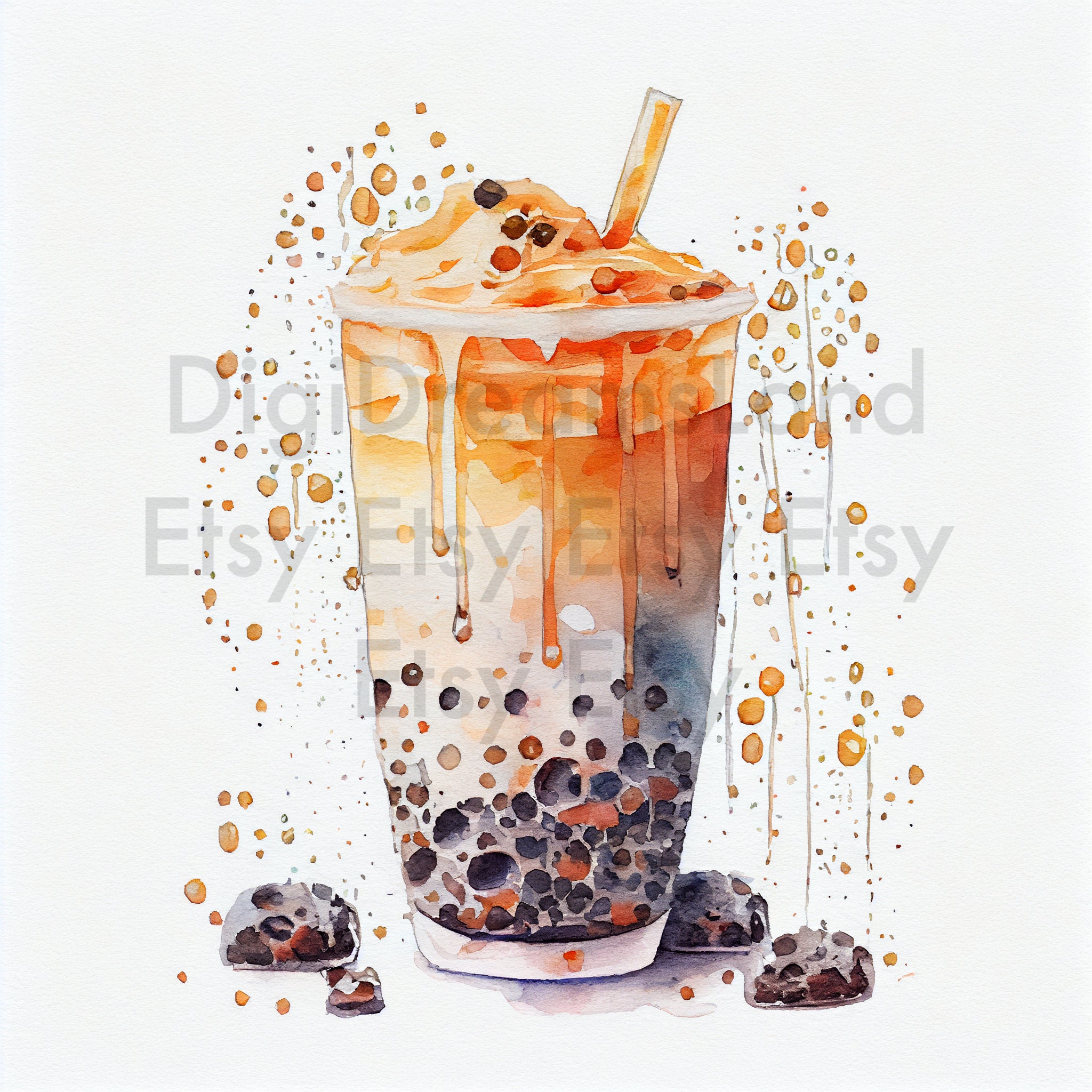 Boba Drink Drawing