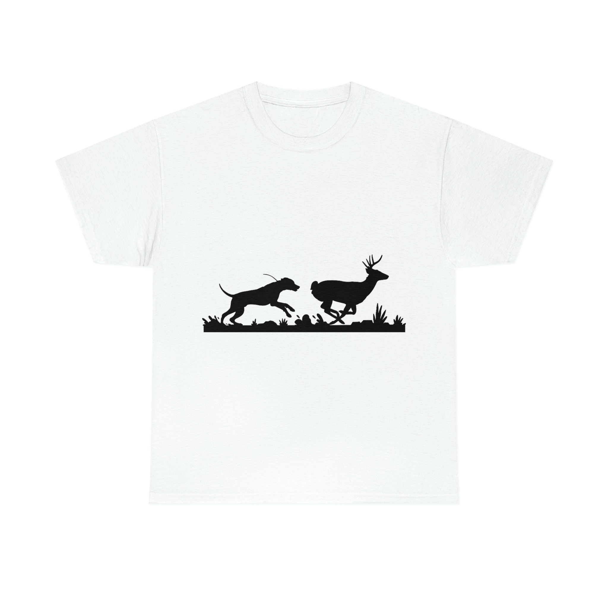 Dog Running Deer Tee - Etsy UK