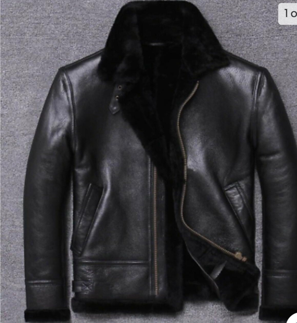 Men’s RAF Aviator Real Leather Jacket Coat Bomber B3 Sheep Skin Pilot ...