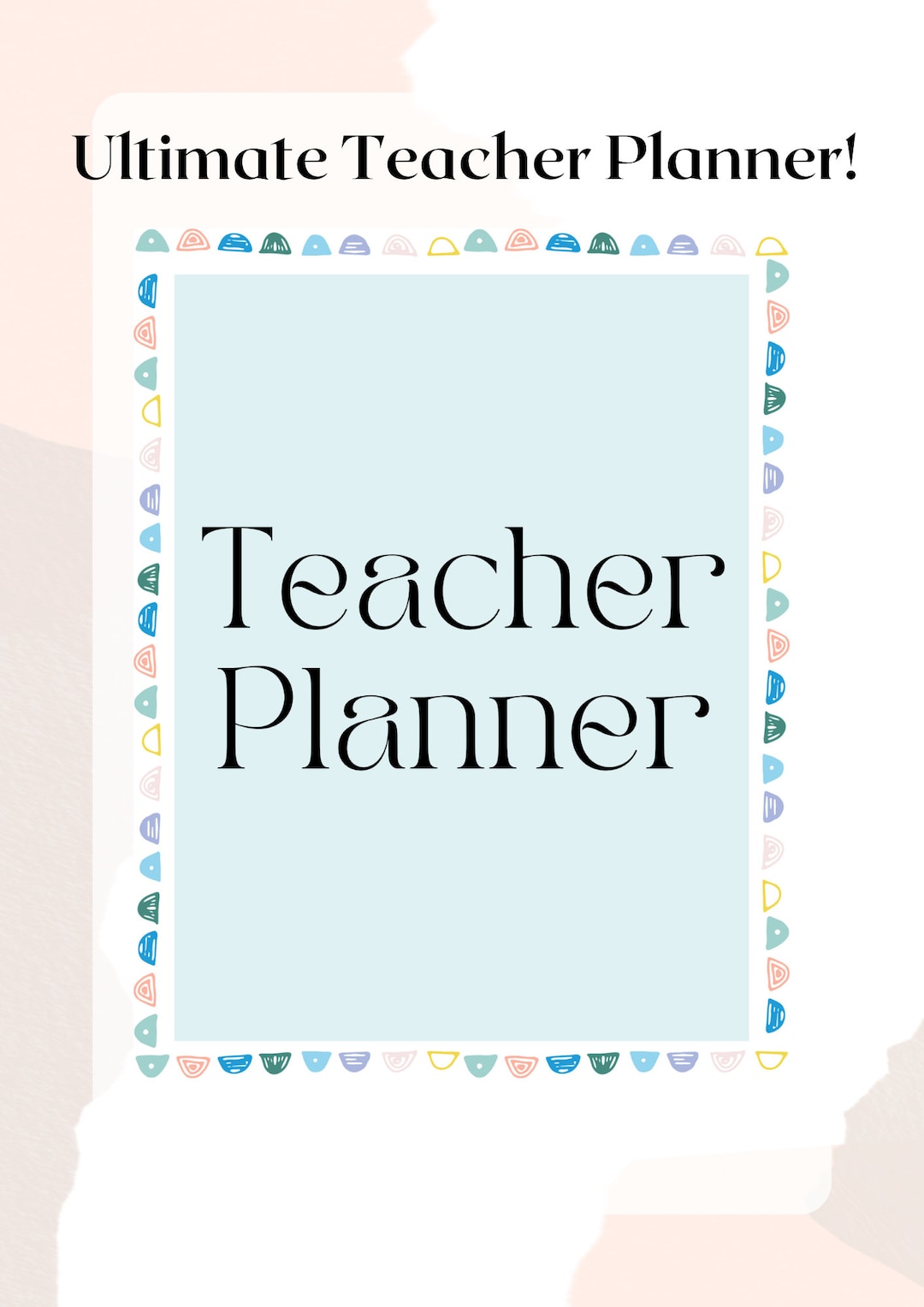 Ultimate Blank Neutral Boho Digital Teacher Planner With Stickers ...