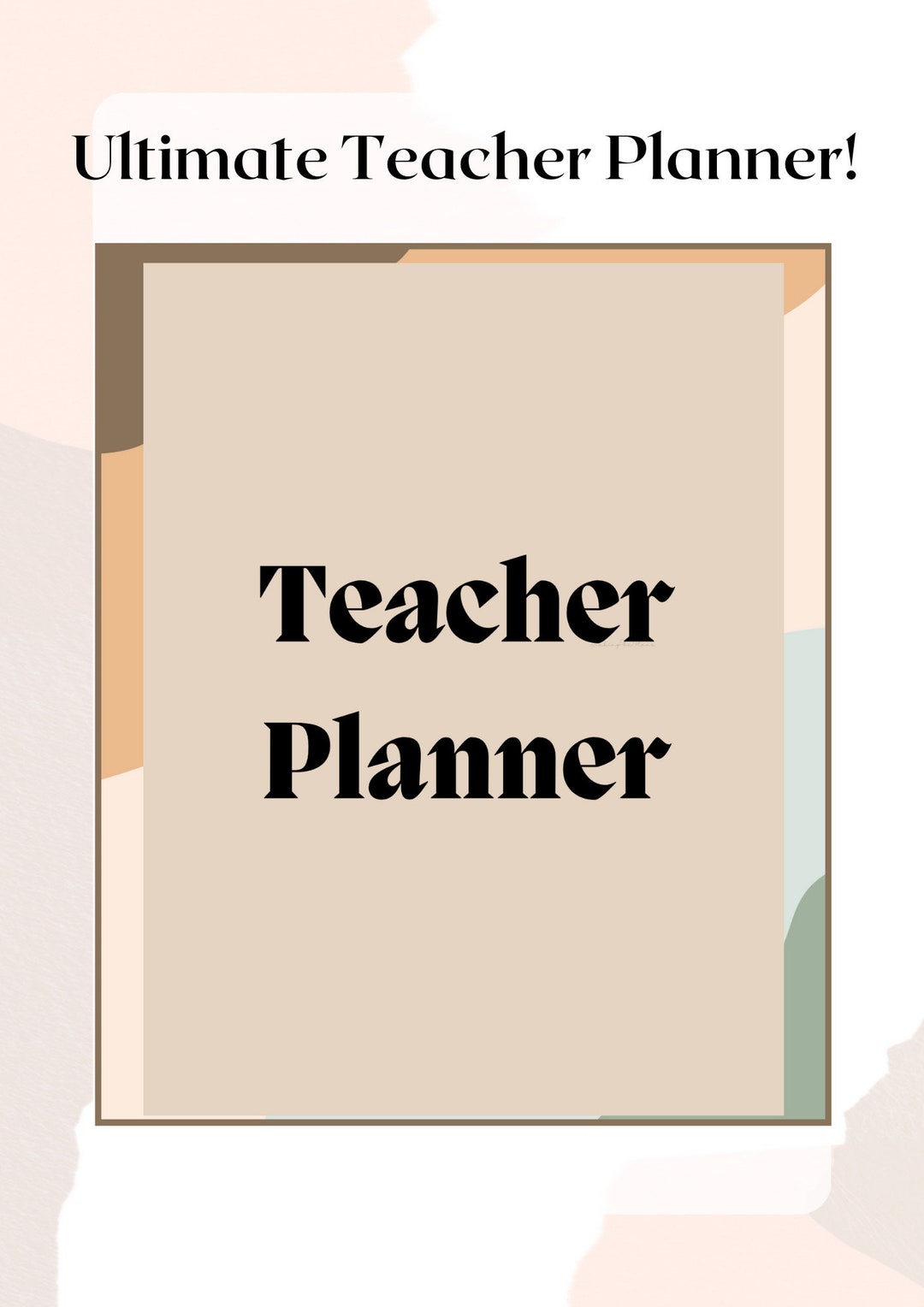 Ultimate Blank Neutral Digital Teacher Planner With Stickers - DIGITAL ...