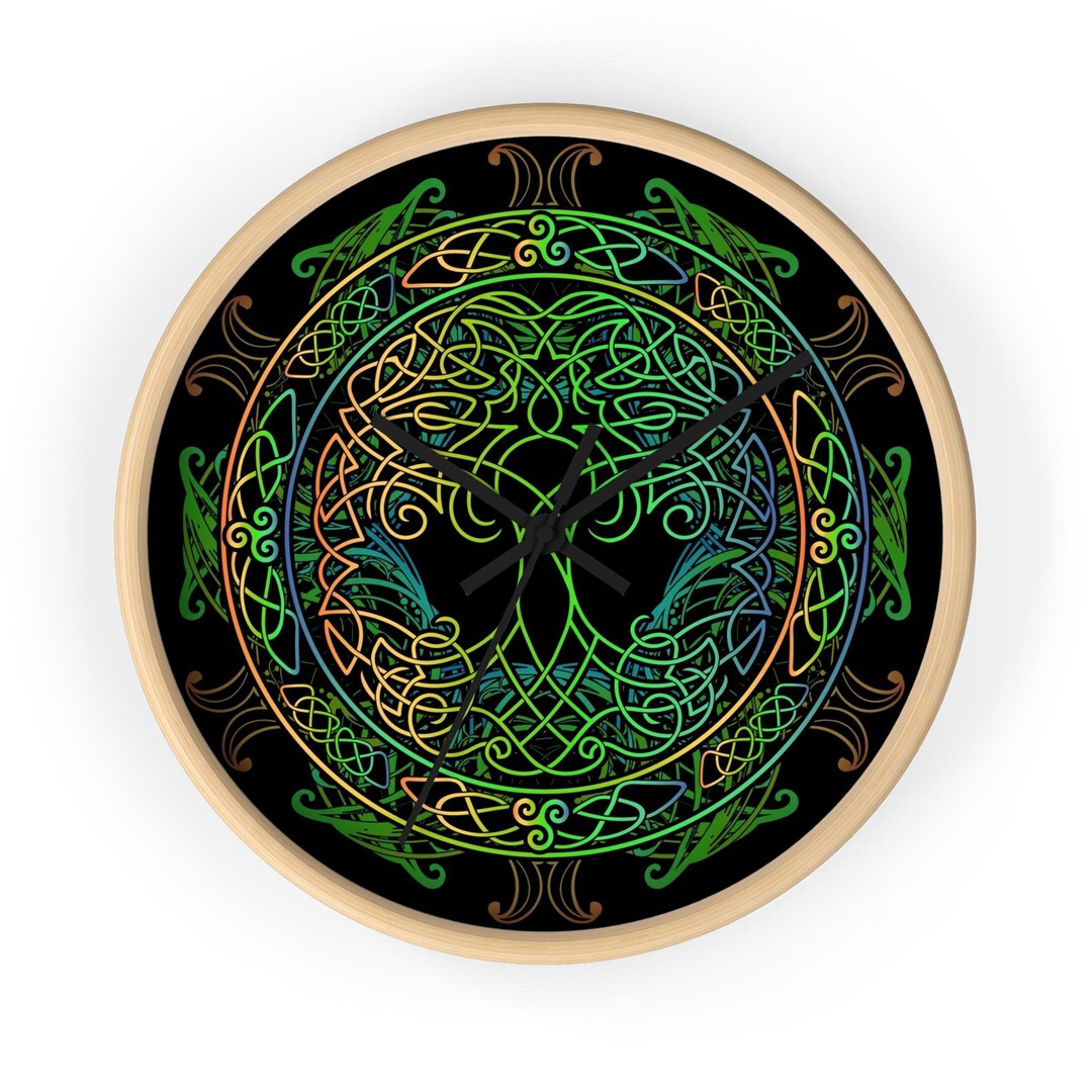 Pagan Tree of Life Wall Clock - Etsy