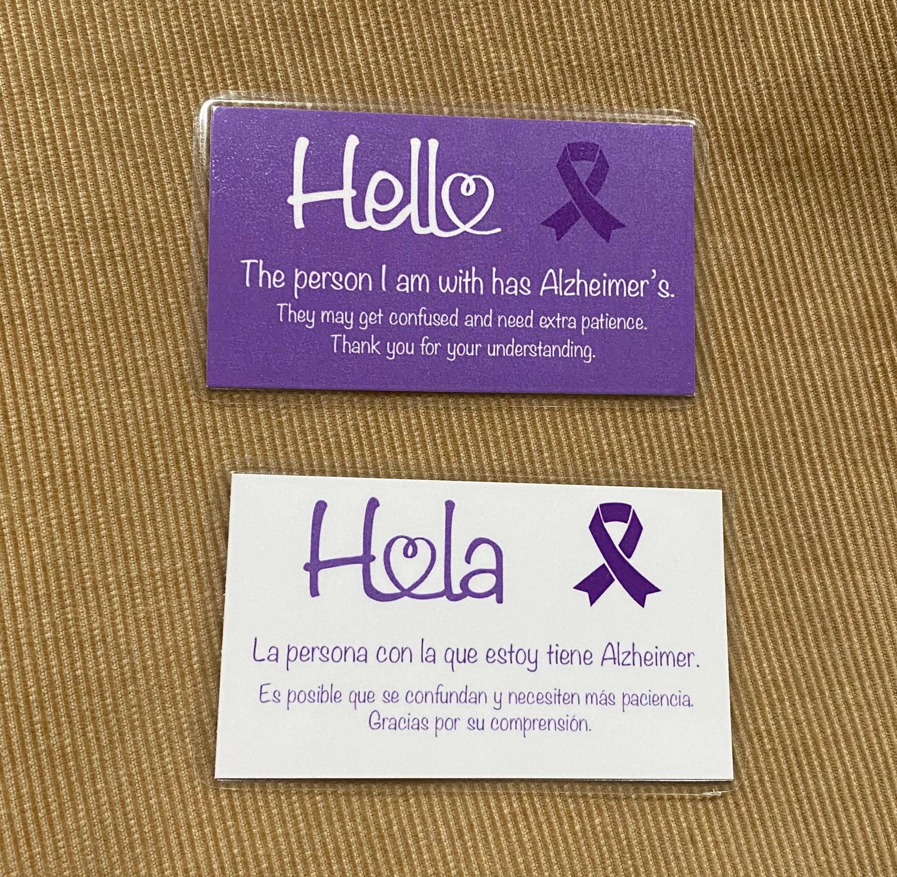 Alzheimer Patience Card (bilingual) - Etsy