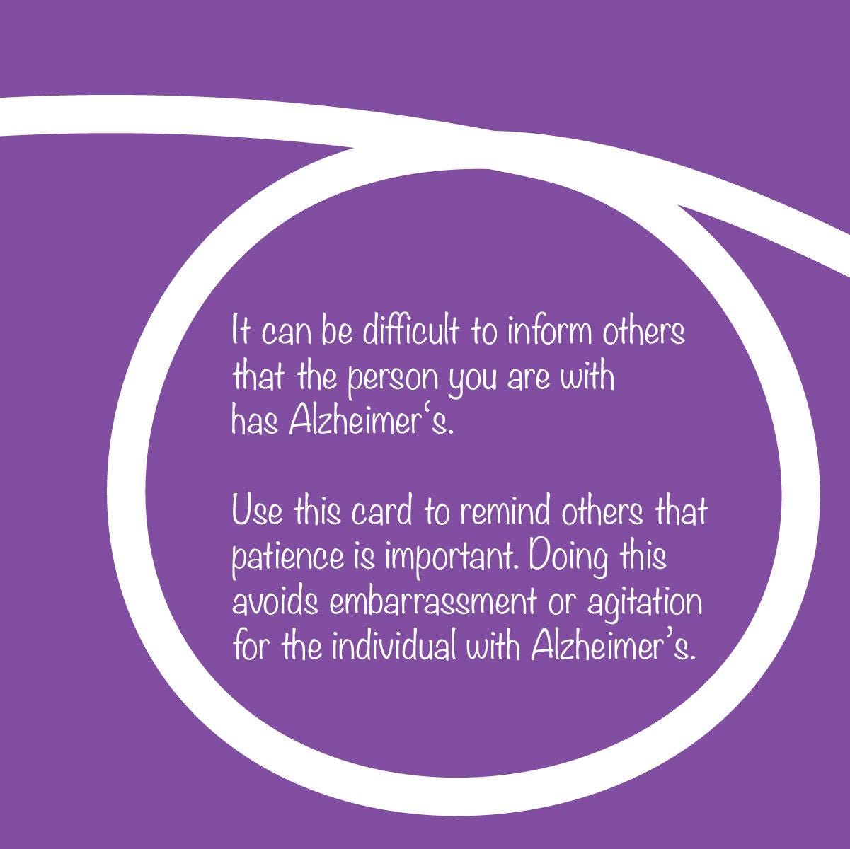 Alzheimer Patience Card (bilingual) - Etsy