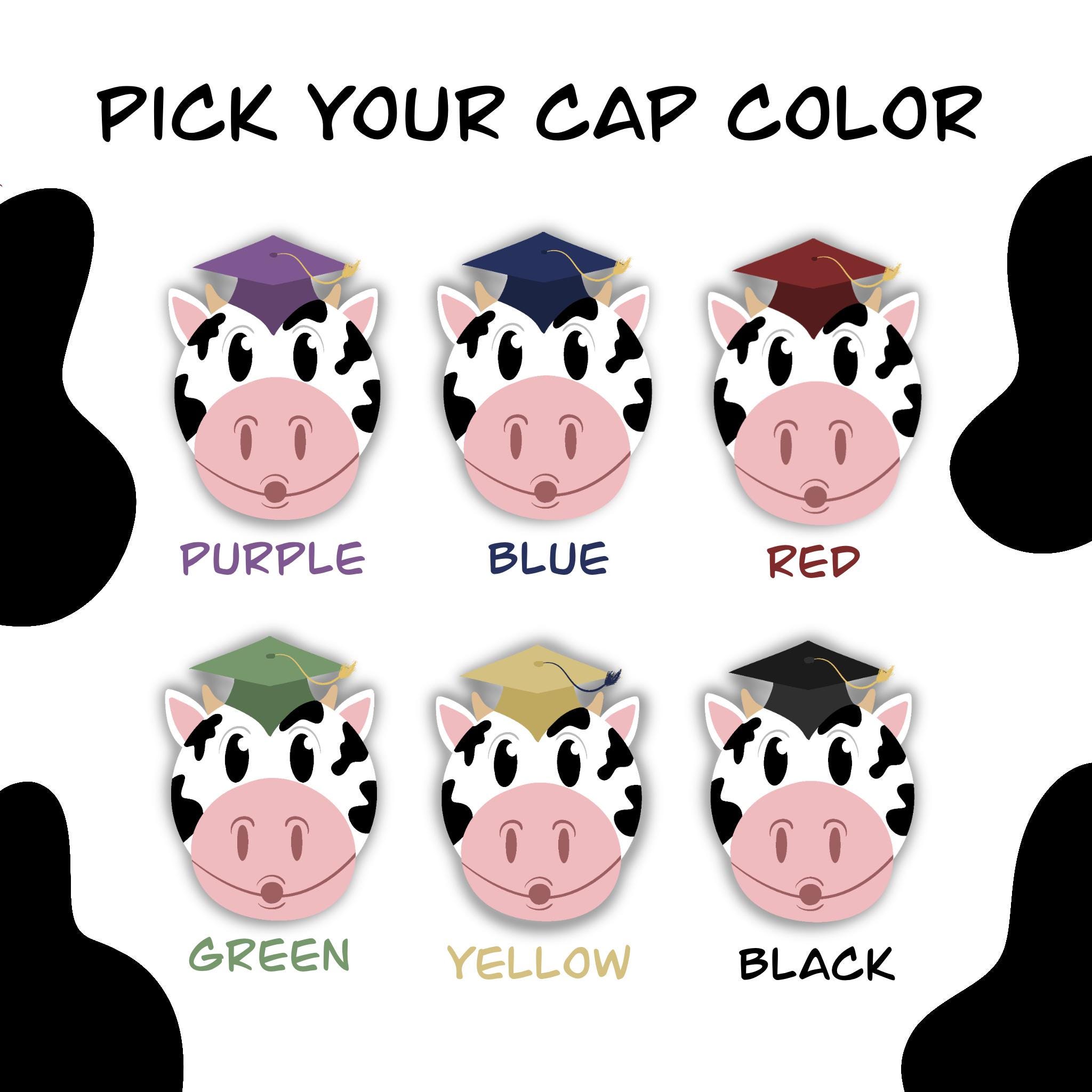 Cow Grad Cap Topper - Etsy