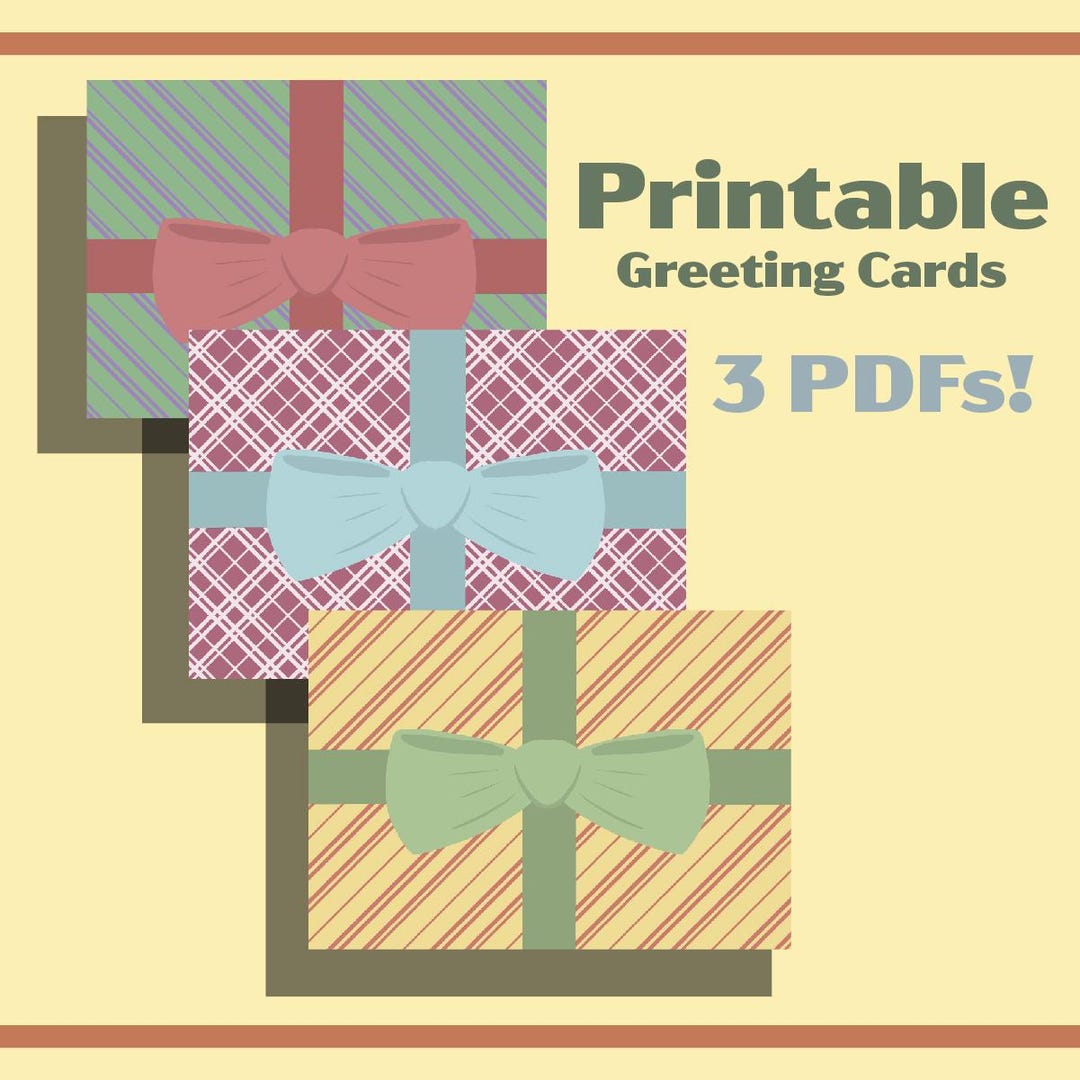 Present Birthday Card (printable) - Etsy
