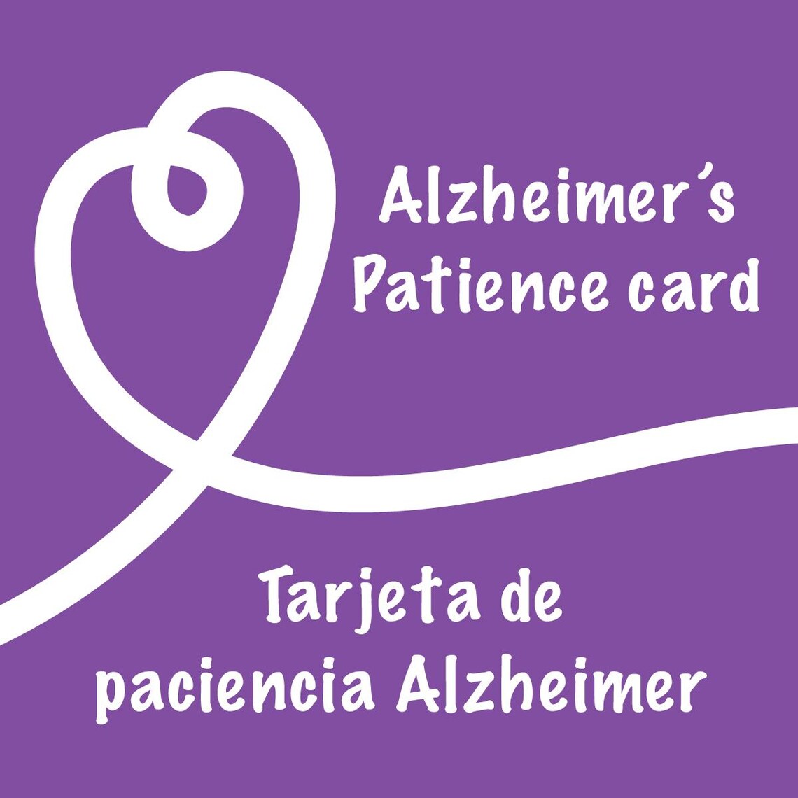 Alzheimer Patience Card (bilingual) - Etsy