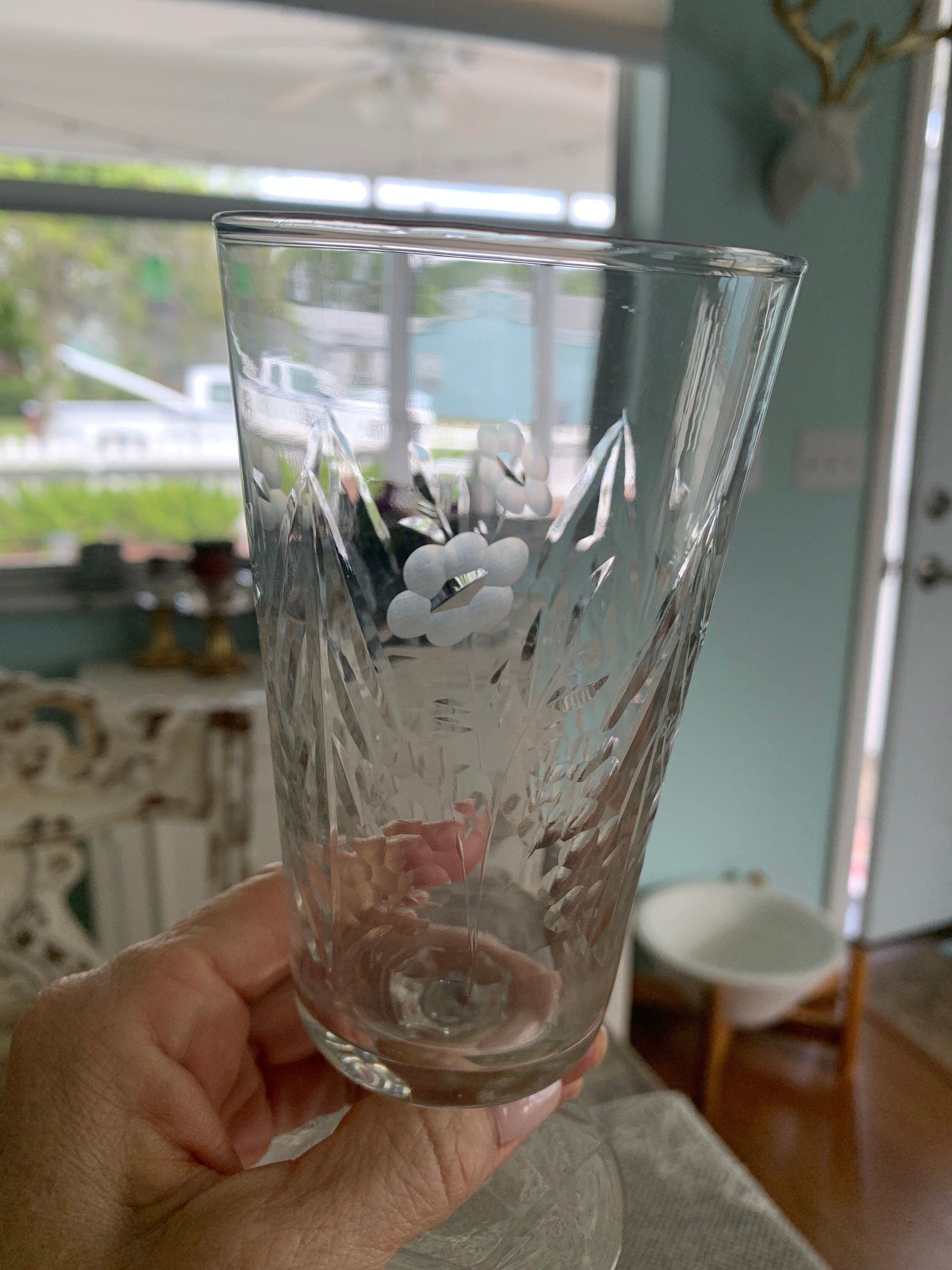 Ice Tea Glasses Charmed Vintage Set of 4 Glasses by Rock Sharpe Blown ...