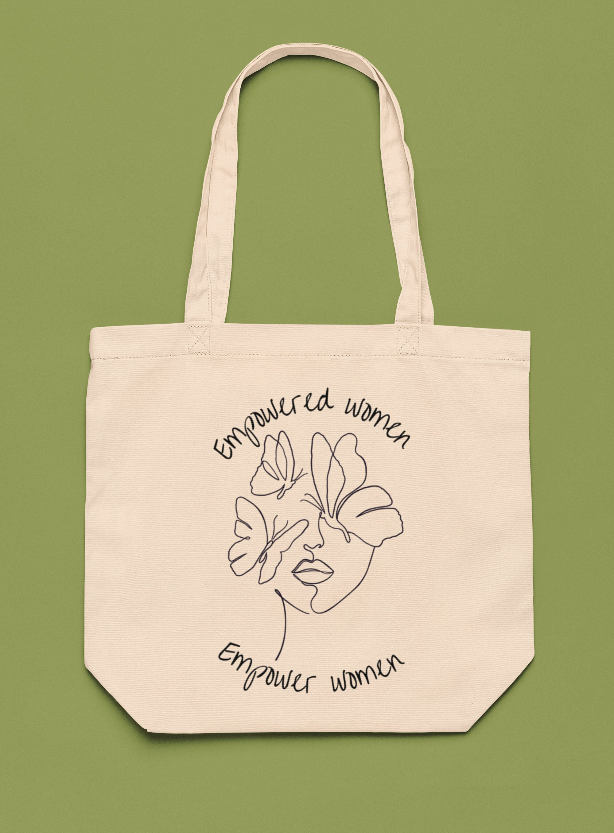 Feminist Tote Bag - Empowered Women Empower Women Canvas Tote - Girl ...