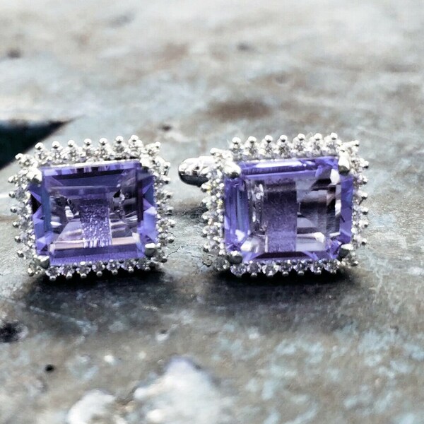 Amethyst Cufflinks - Etsy