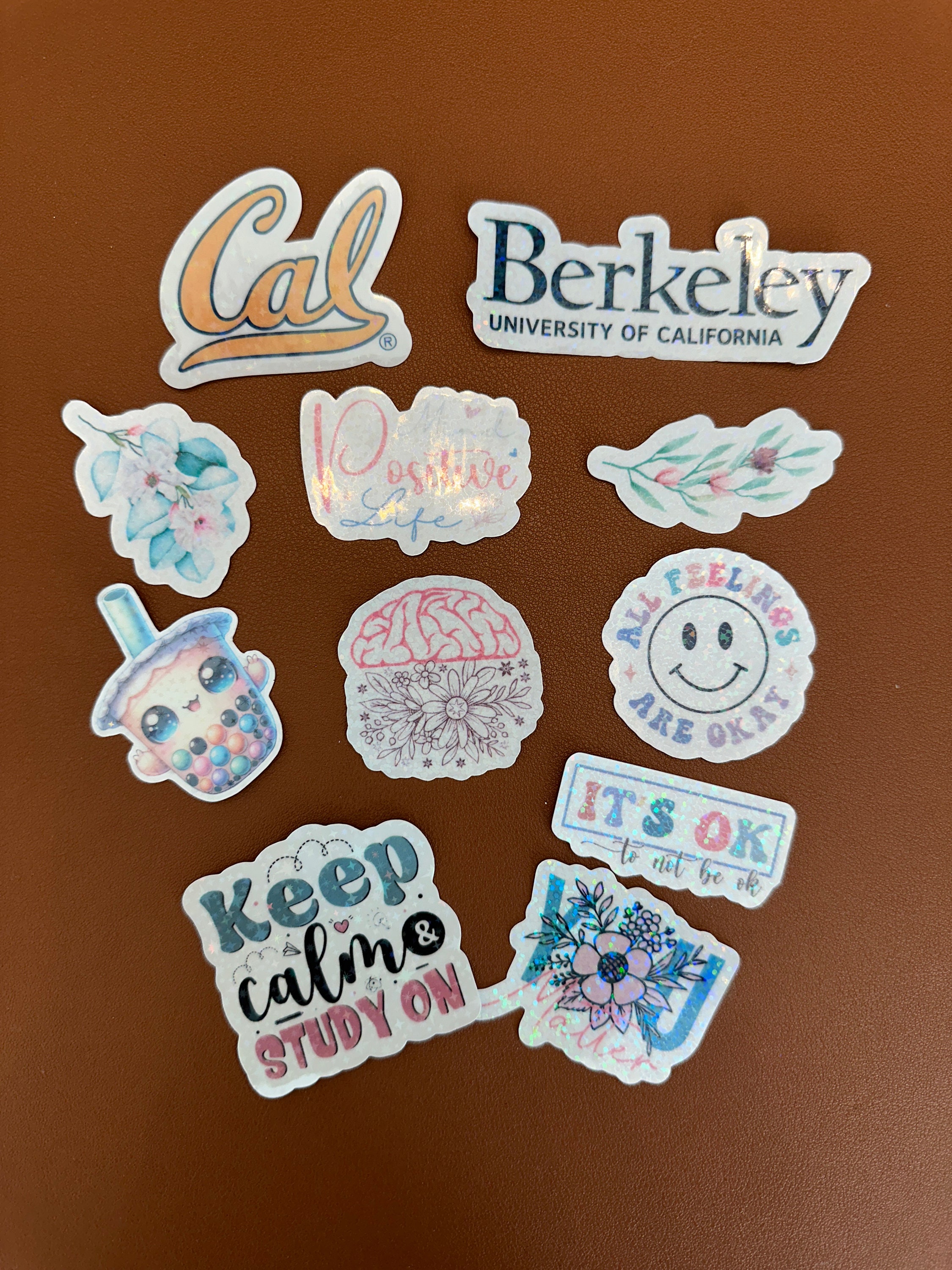 5pcs Holographic College Stickers: Waterproof Laptop Decals - Any ...