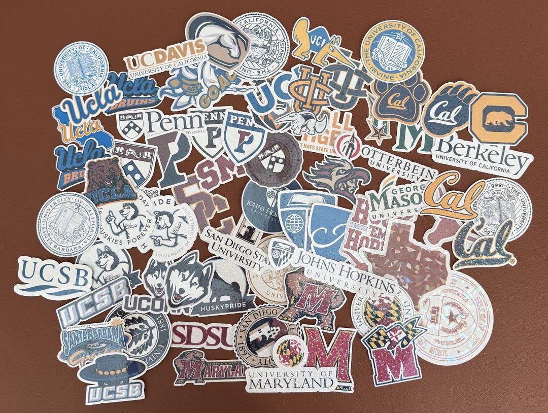 5pcs Holographic College Stickers: Waterproof Laptop Decals - Any ...