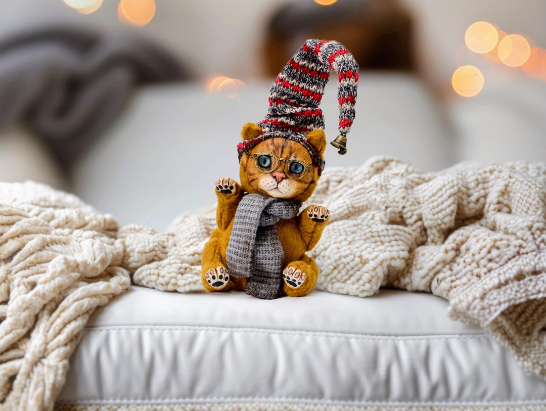 Plush Animals, Scottish Fold, Cat Art Doll, OOAK Art Doll, Polymer Clay ...