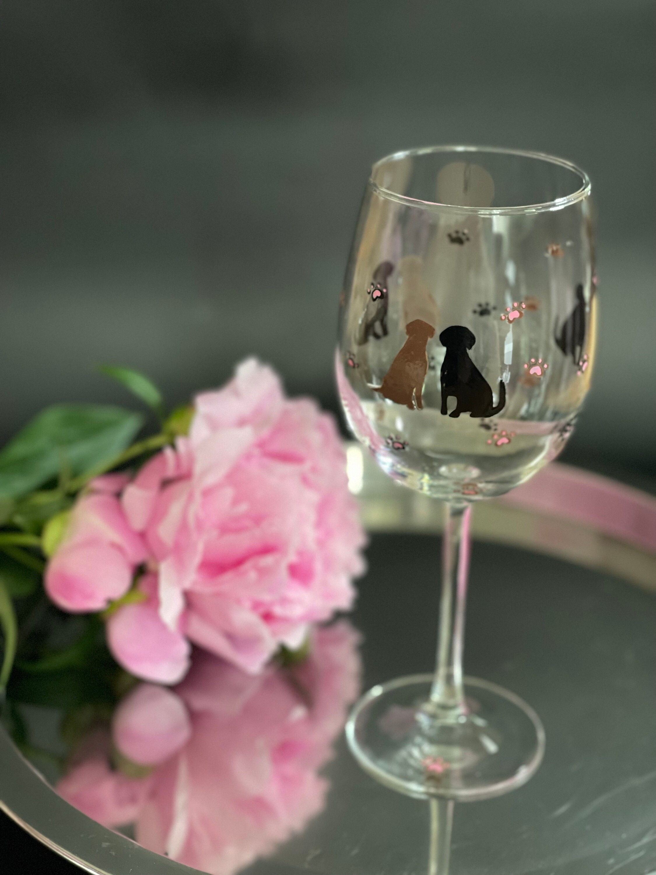 Labrador Retrievers, Hand-painted Wine Glass - Etsy