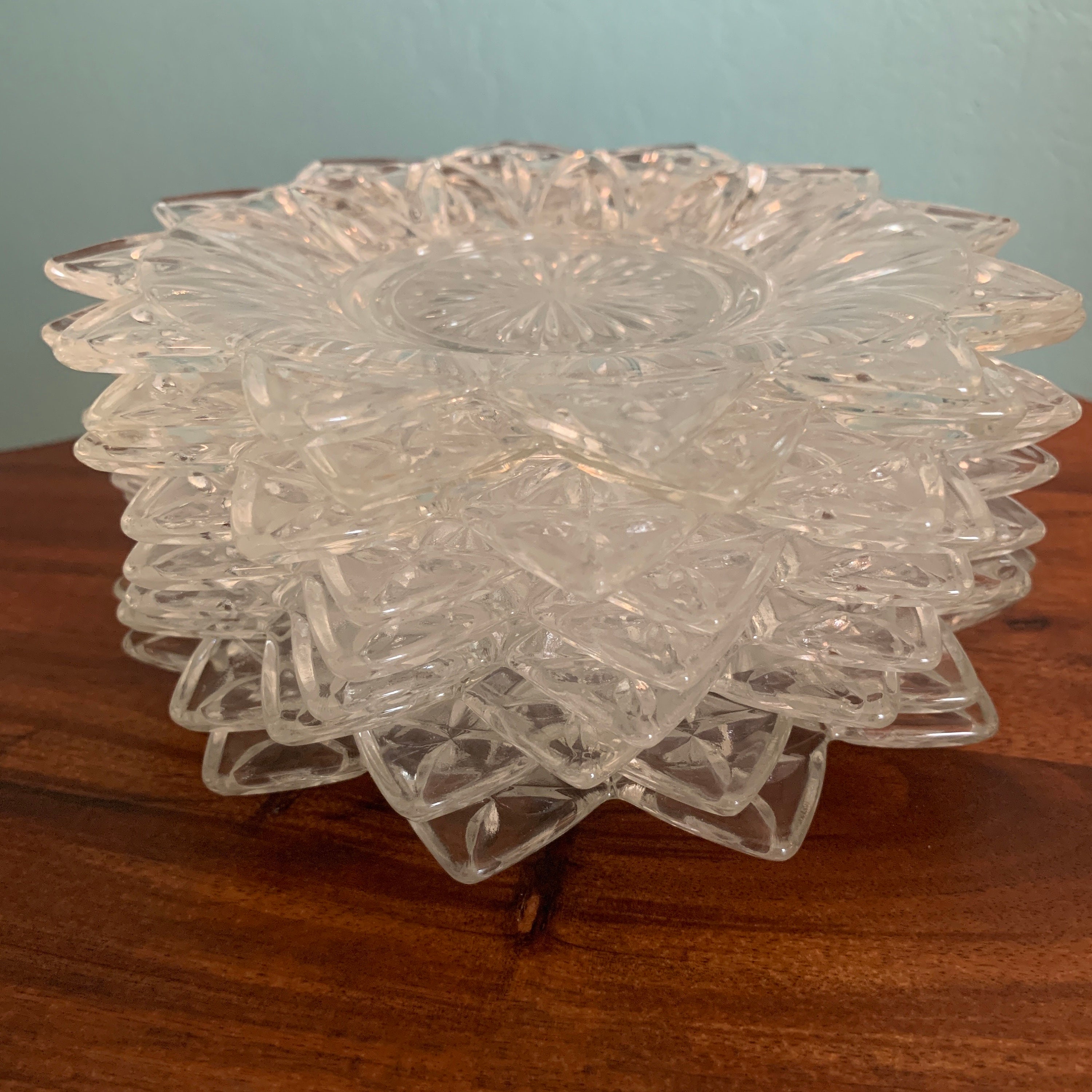 Petal Pattern Federal Glass Plates - Etsy