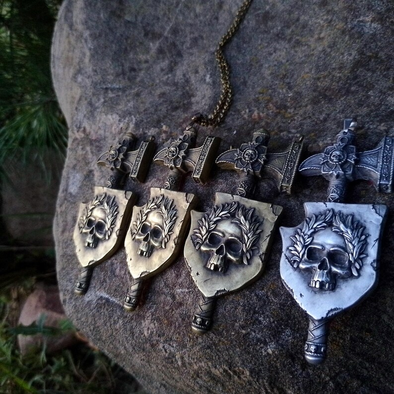 Imperial Pendants With Hammer and Skull Emblem - Etsy