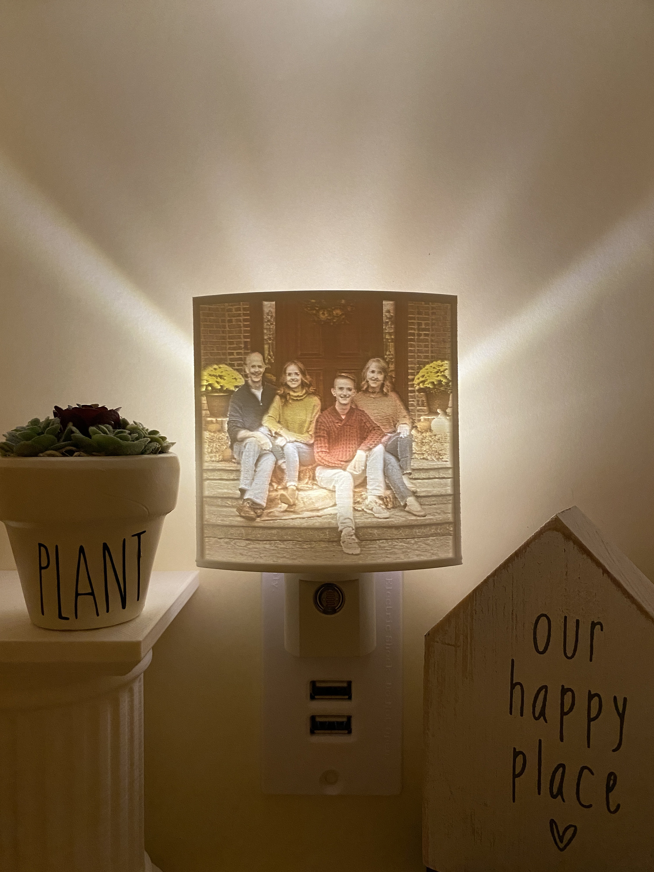 Personalized Full Color Lithophane Night Light Custom 3D Printed Wall ...
