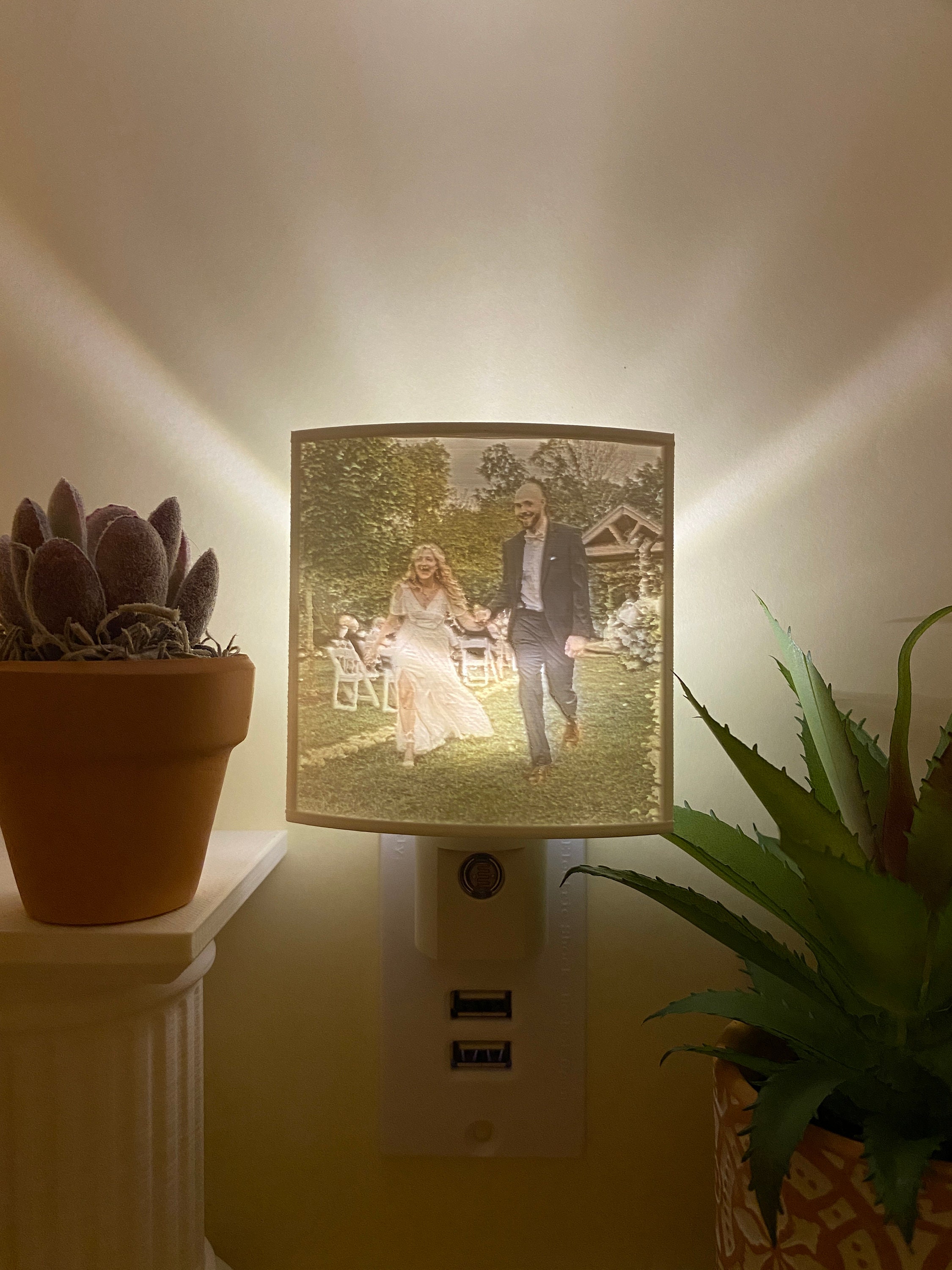 Personalized Full Color Lithophane Night Light Custom 3D Printed Wall ...
