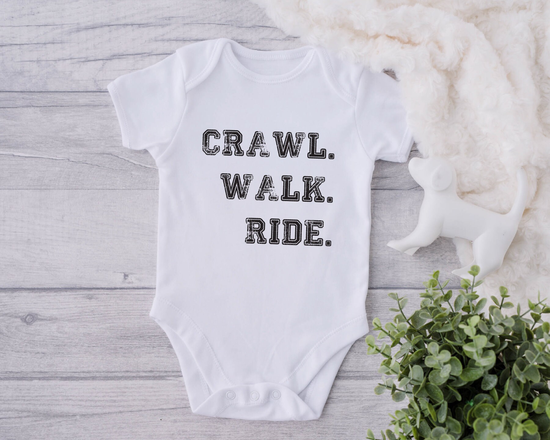 Ride Baby Onesie, Crawl-Walk-Ride Baby Onesie, Cute Motorcycle Onesie ...