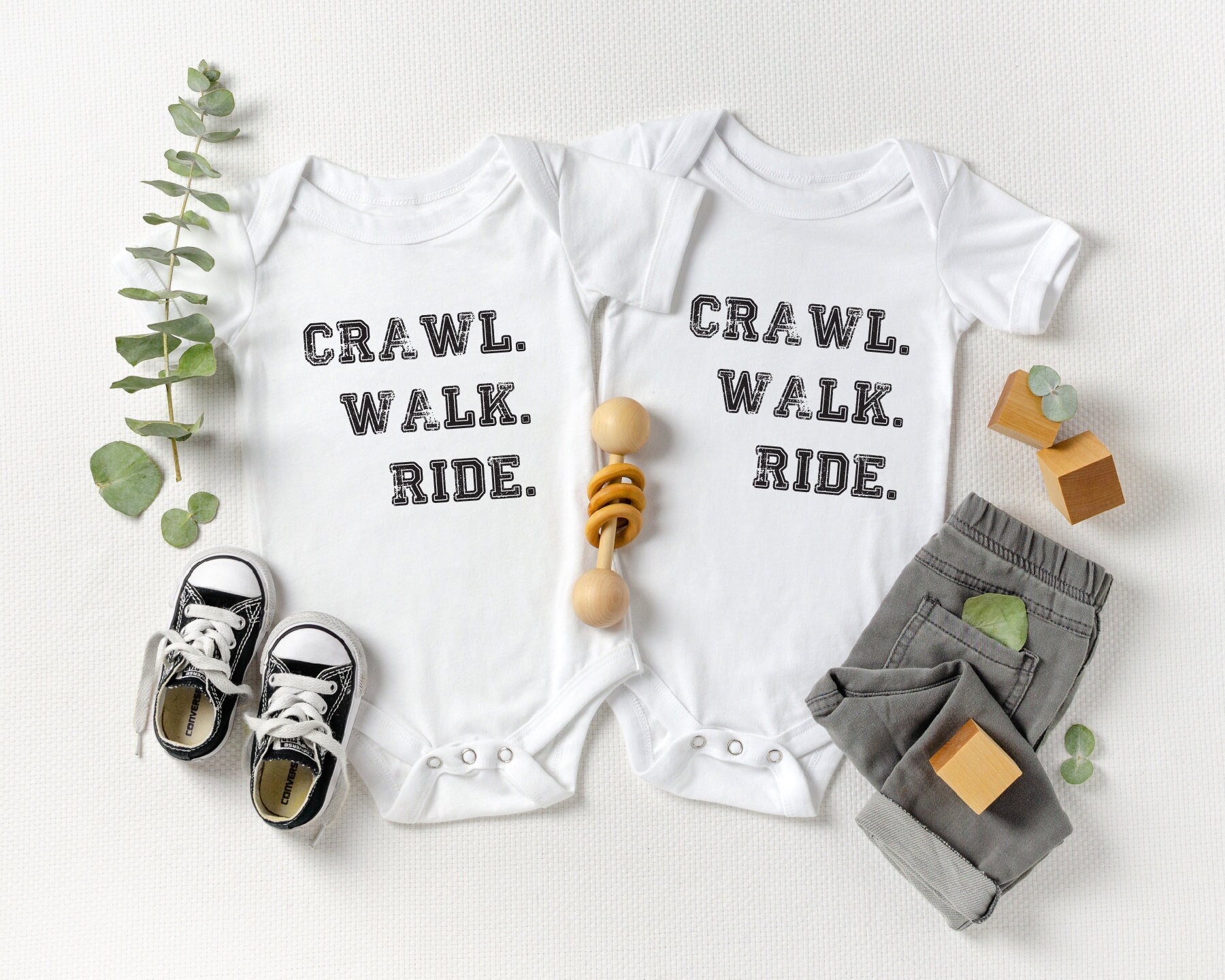 Ride Baby Onesie, Crawl-Walk-Ride Baby Onesie, Cute Motorcycle Onesie ...