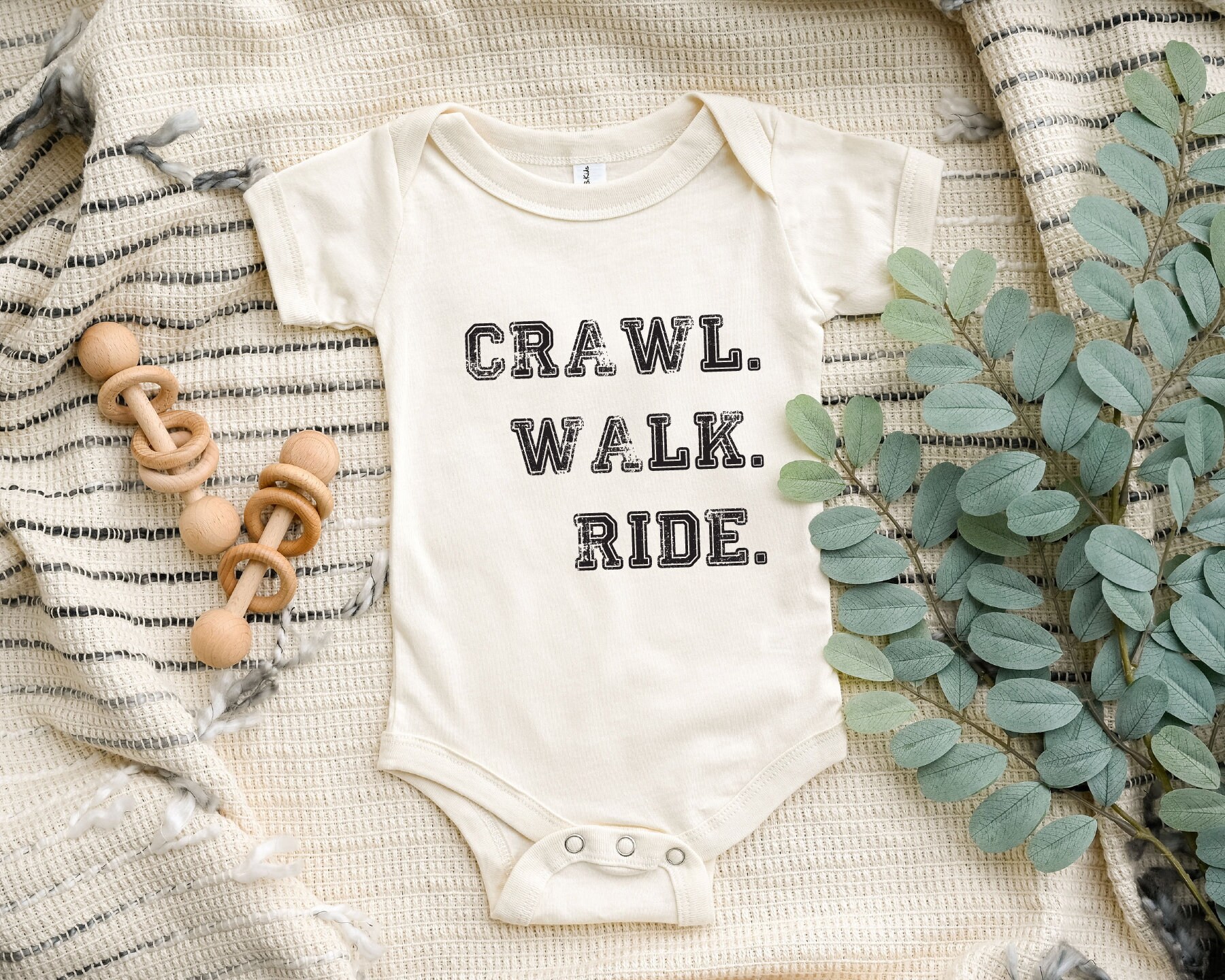 Ride Baby Onesie, Crawl-Walk-Ride Baby Onesie, Cute Motorcycle Onesie ...