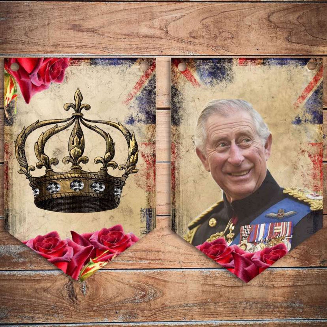 King Charles Coronation Bunting, King Charles Coronation Decoration ...