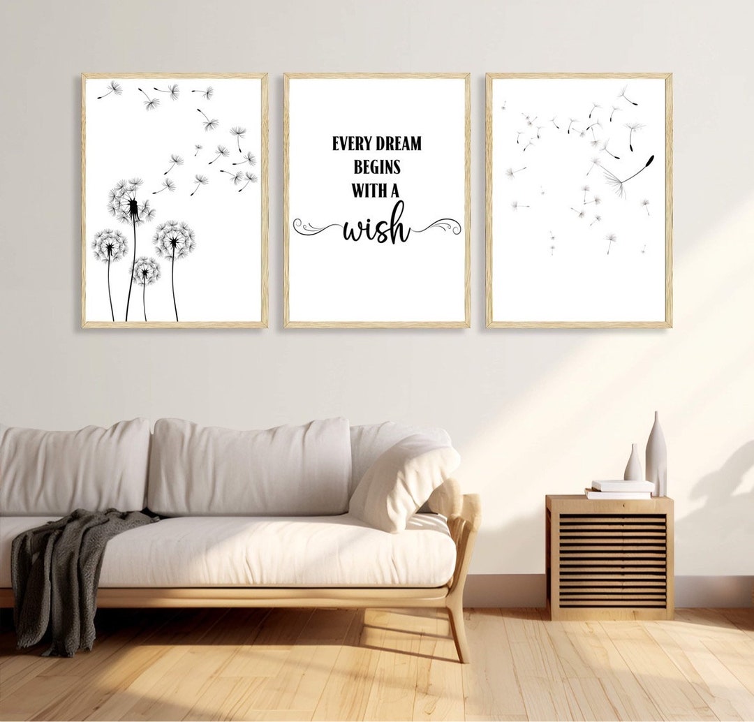 Dandelion Art Print , Quote Dandelion Art Print ,motivational Art Print ...