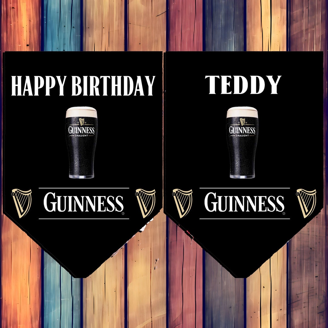 Personalised Bunting, Guinness Birthday Bunting ,beer Party Garland ...