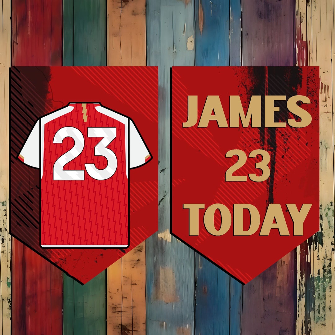 Arsenal Football Birthday Bunting Party Banner Gunners Personalised ...