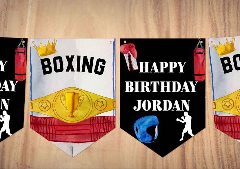 Personalised Boxing Bunting, Boxing Banner, Boxing Decorations ...