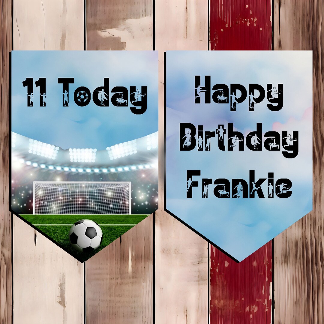 Personalised Football Bunting , Football Bunting , Soccer Bunting ...